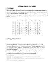 2D ARRAYS 3 Docx IB Comp Science HL Revision 2D ARRAYS The Following