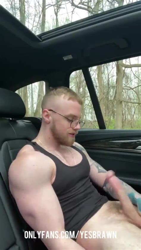 Young Guy Jerking In The Car