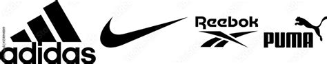 Adidas Sportswear Shoe Brands Logo Set Nike Reebok Puma Sport