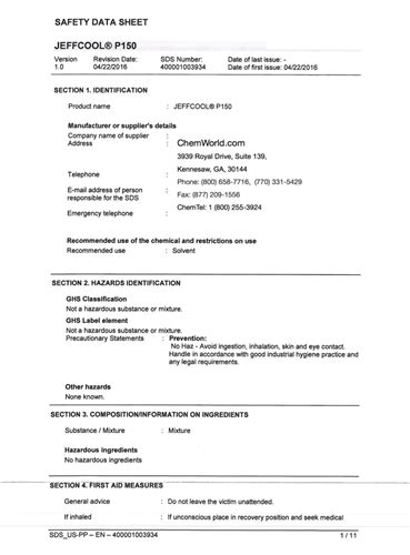 Jeffcool 150 Sds