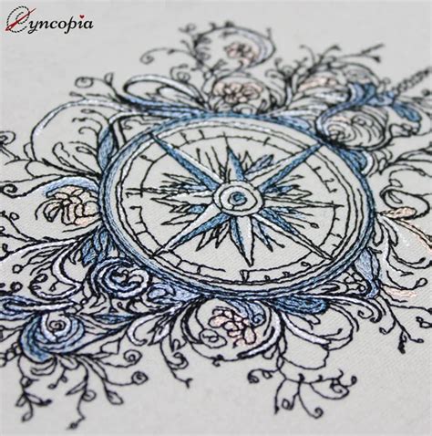 Embroidery Design Compass Fantasia