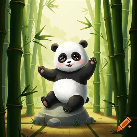 Cute Chibi Panda Wallpaper