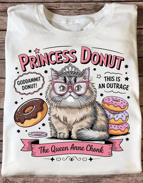 Princess Donut Dungeon Funny Cute Gamer Cat Dungeon Book Lover Fan T