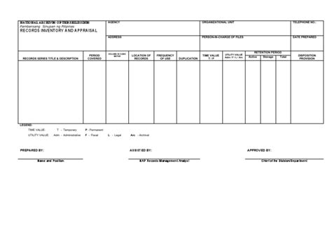 Nap Form No 1 Pdf Records Management Information Science