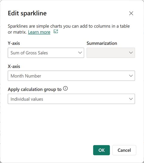 Create Sparklines In A Table Or Matrix In A Report Power Bi Microsoft Learn
