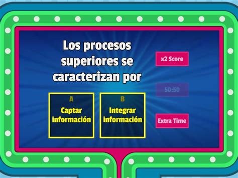 Procesos Mentales 1 Gameshow Quiz