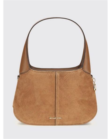 Michael Kors Beige Calf Leather Bos Taurus Shoulder Bag In Brown Lyst