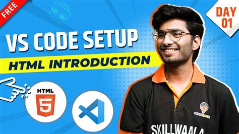 🔴 Live Vs Code Setup And Html Introduction Day 1 Free Full Frontend