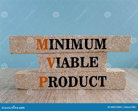 MVP Minimum Viable Product Symbol Brick Blocks With Orange Words MVP Minimum Viable Product
