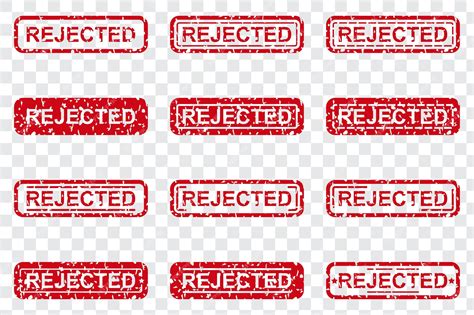 Premium Vector Rejected Stamp Rubber Grunge For Element Design