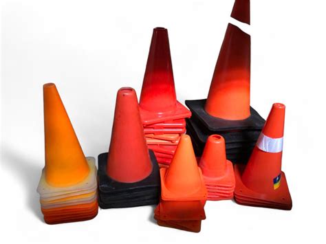 Group Of Assorted Traffic Cones