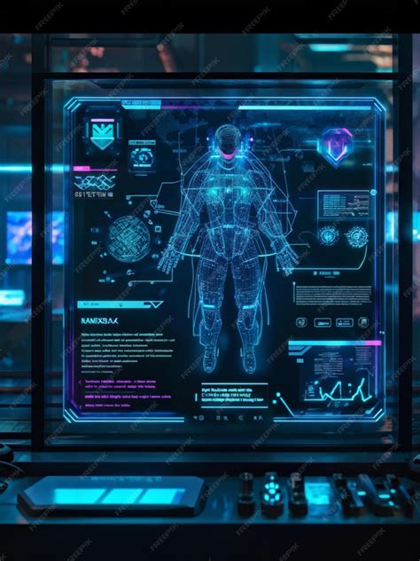 Futuristic Cyber Security Interface With Ai And Control Premium Ai