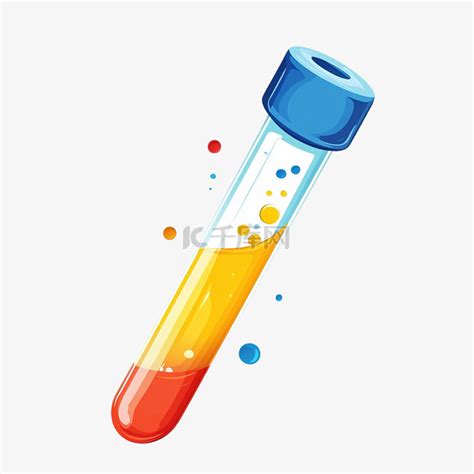 平面彩色风格卡通试管溢出素材图片免费下载 千库网