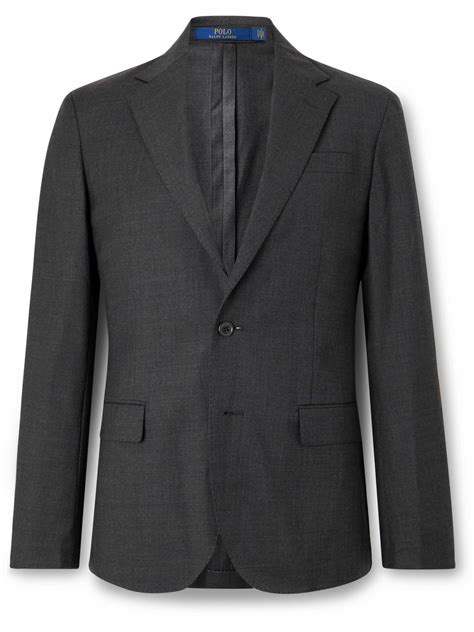 Polo Ralph Lauren Wool Blend Suit Jacket Black Polo Ralph Lauren
