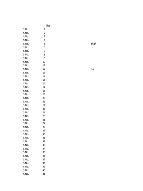 Sr Number Pdf