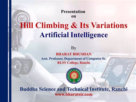 hill climbing algorithm in artificial intelligence pptx