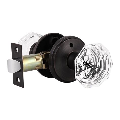 Knobelite Hardware 1 Pack Diamond Crystal Door Knobs Keyless Knobs