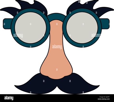 Glasses And Mustache Funny Mask Stock Vector Image And Art Alamy