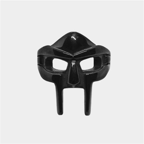 Black Mf Doom Mask Ring Bold Hip Hop Fashion Jewelry Mf Doom Merch