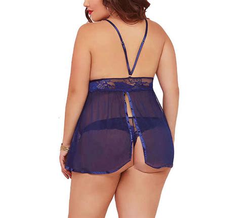 2025 Fashion Sexy Lingerie Pajama Plus Size Lace Halter Pjs Sexy Pajama
