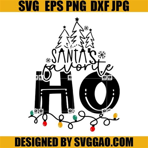 Santas Favorite Ho Svg Christmas Light Svg Hohoho Svg