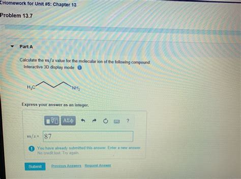 Solved Homework For Unit 5 Chapter 13 Problem 137 Part A