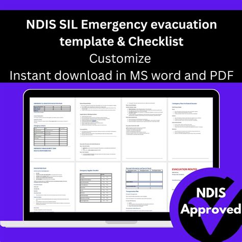 Emergency And Disaster Evacuation Plan Template Ndis Sil Compliant Etsy