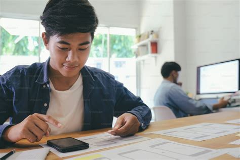 Programmer And Ux Ui Designer Working In A Software Development And Coding Technologies Mobile