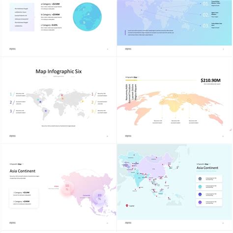 浅色世界各国地图ppt素材impress Dark Anmtppt元素 【ovo图库】