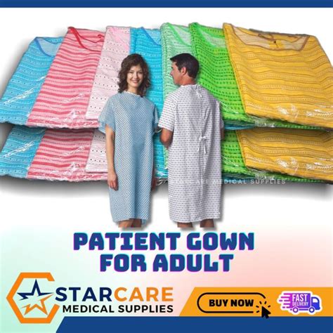 Patient Gown Hospital Gown Assorted Colors Lazada Ph