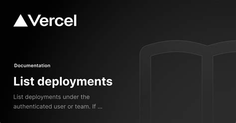 list deployments vercel api docs