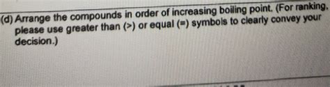 Solved 8 Sr 12 Predict And Correlate Physical Properties