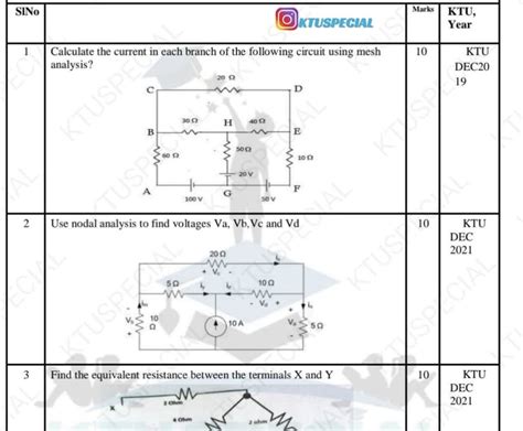 1 calculate the current in each branch of the following circuit using mesh analysis circuit