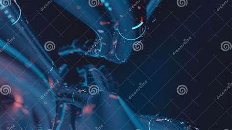 Abstract Glass Tube Wire Cable With Digital Binary Data Transmitting