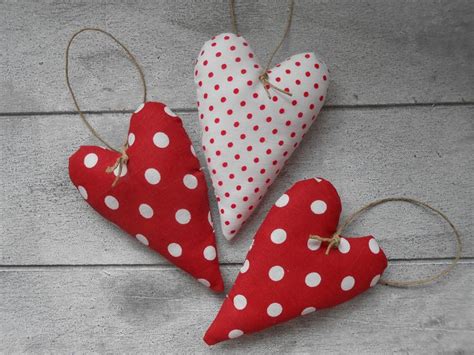 Stoffherzen 3er Set Wohndeko Von Etsy Verkäufer Innen