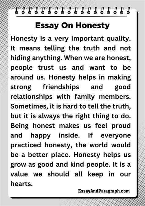 Essay On Honesty What Honesty Means To Me What Is Honesty Essay