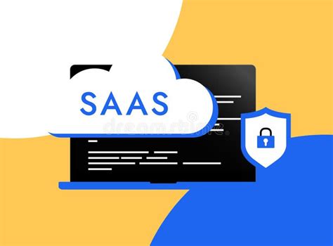 Saas Software As A Service Concept Cloud Based Software And