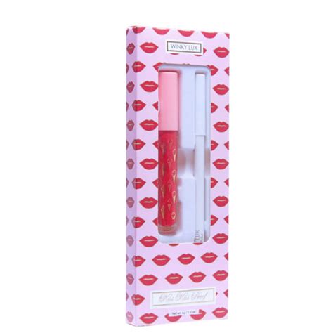 Winky Lux Kiss Kiss Proof Liquid Lipstick And Matching Lipliner Cherry S