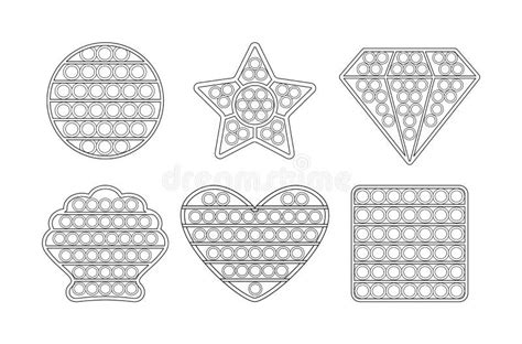 Pop Fidget Black White Stock Illustrations 62 Pop Fidget Black White