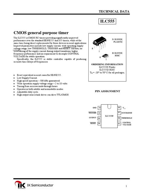 Icm7555 Pdf Digital Electronics Electricity
