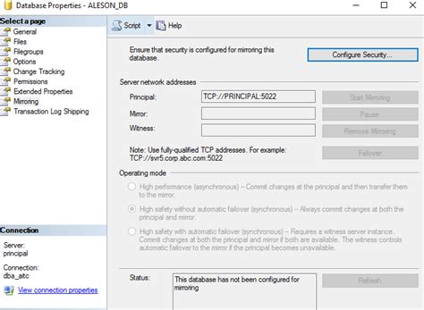 Creación De Mirroring Sin Active Directory En Sql Server 2012 Aleson Itc