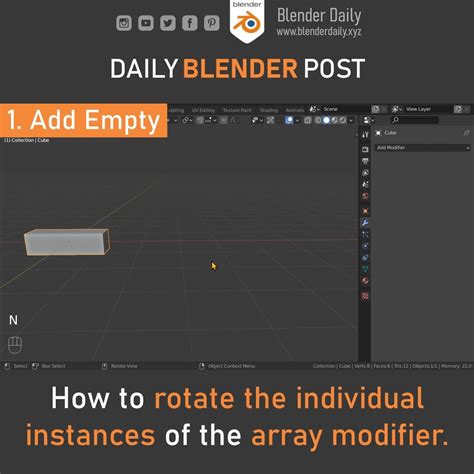 Rotate Individual Array Instances Rblendertutorials