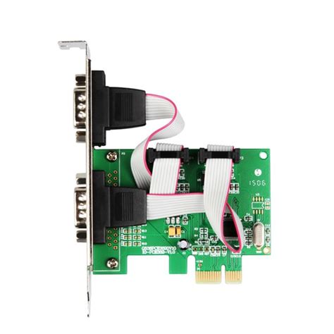 pci express 2 ports serial rs232 com db9 controller card pci e 1 0 x 1