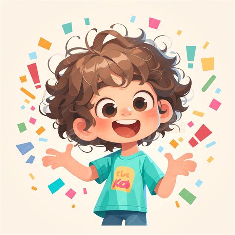 Un Niño Español Disfruta Del Estilo De Las Caricaturas Del Día De Los