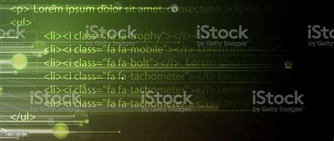 Software Development Abstract Technology Code And Script Background Stock Illustration