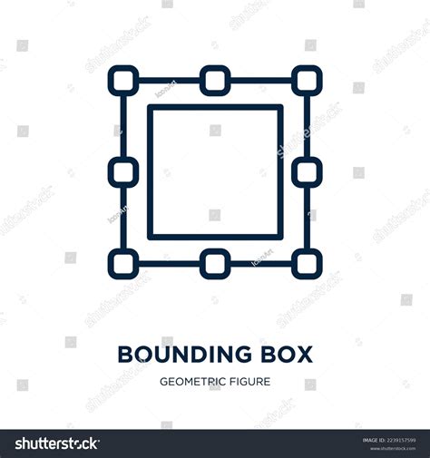 Bounding Box Icon Geometric Figure Collection Stock Vector Royalty
