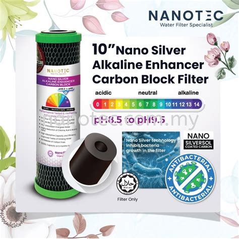 Nanotec 10 Nano Silver Alkaline Ehancer Carbon Block Filter Nanotec