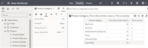 How To Count Number Of Rows In Table Visualization In Nsaw Workbook — Oracle Analytics