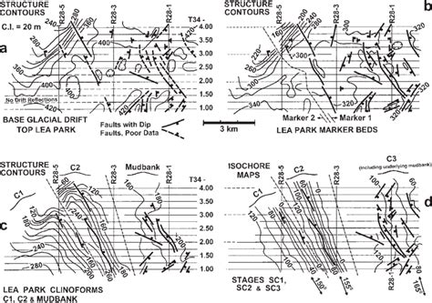 A Structure Contour Map In Metres Above Sea Level Asl Of The