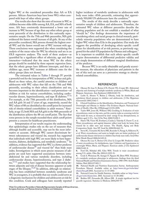 Waist Circumference Percentiles Pdf